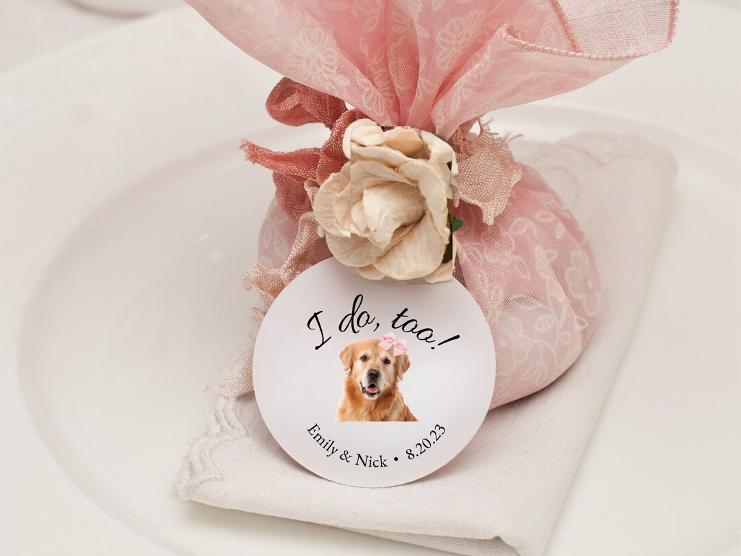 Dog Wedding Stickers Pet Wedding Favor Dog Treat Bag Thank - Etsy