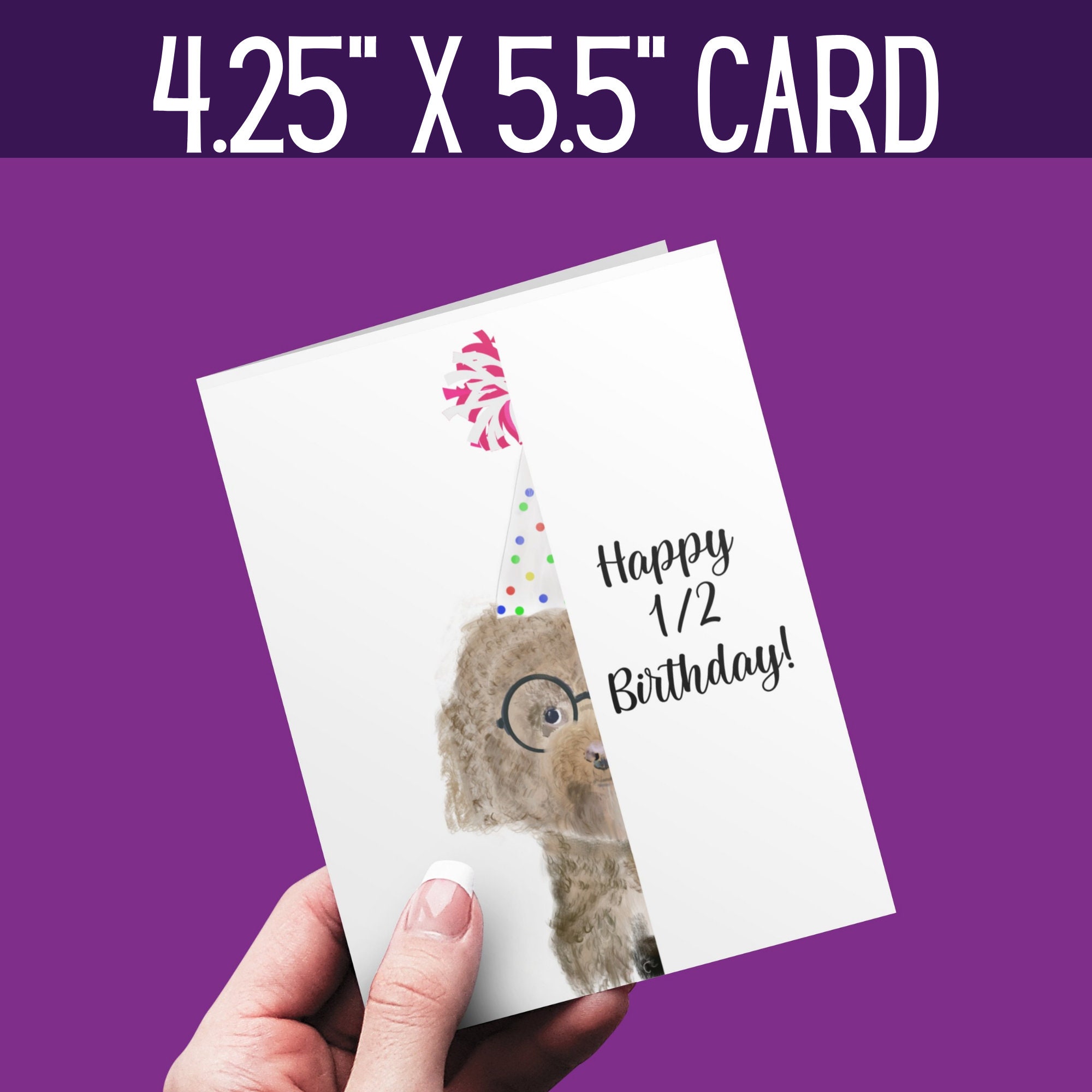 Half Birthday Card Card for Half Birthday Celebrate 1/2 - Etsy