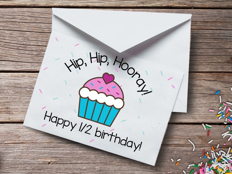 Half Birthday Card for Girl Happy Half Birthday Celebrate - Etsy