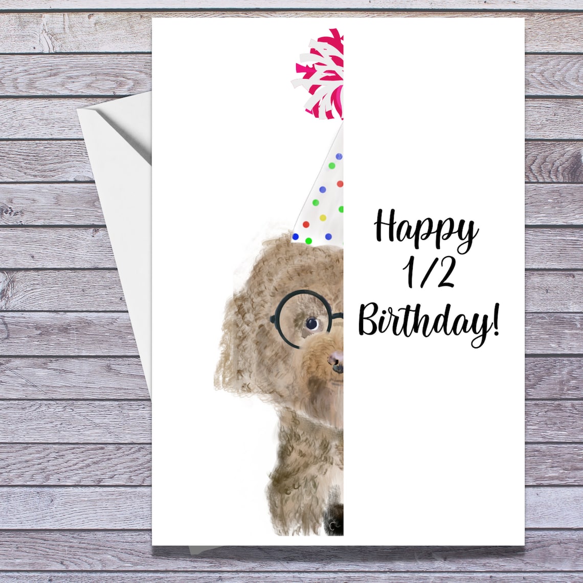 Half Birthday Card Card for Half Birthday Celebrate 1/2 | Etsy