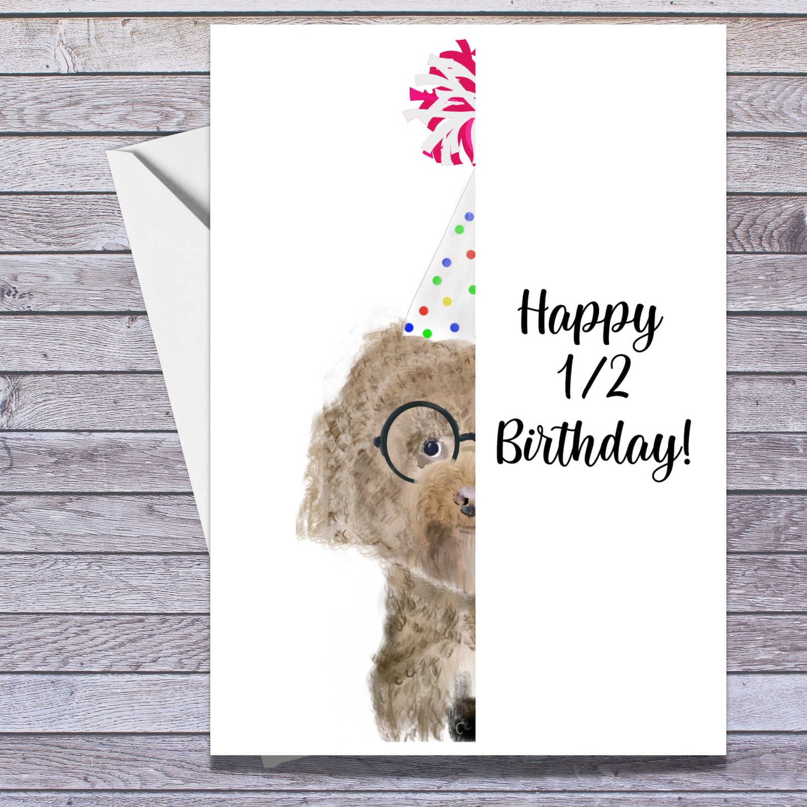 Half Birthday Card Card for Half Birthday Celebrate 1/2 | Etsy