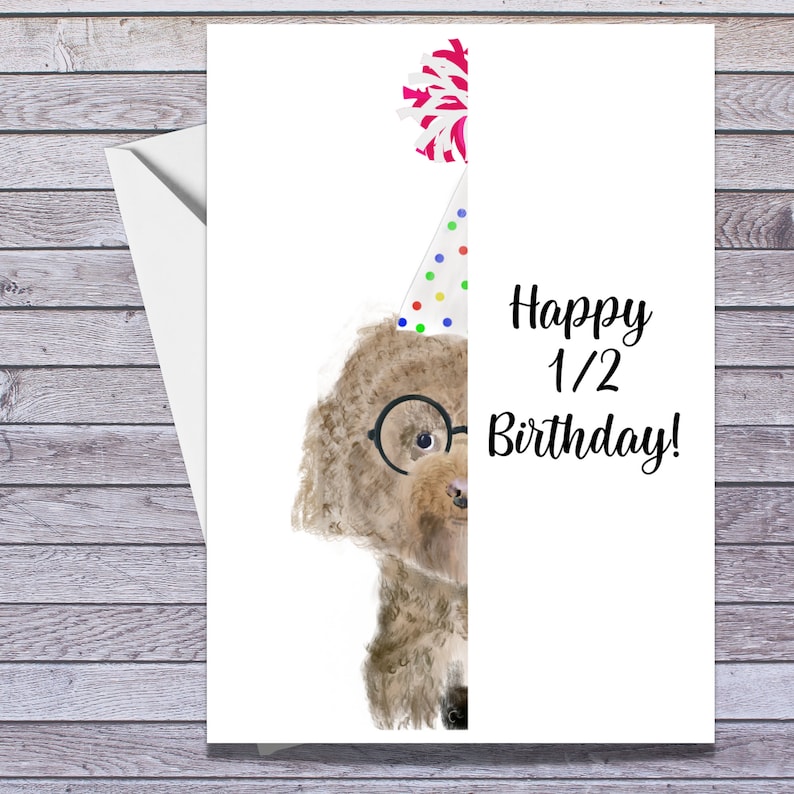 Half Birthday Card Card for Half Birthday Celebrate 1/2 | Etsy