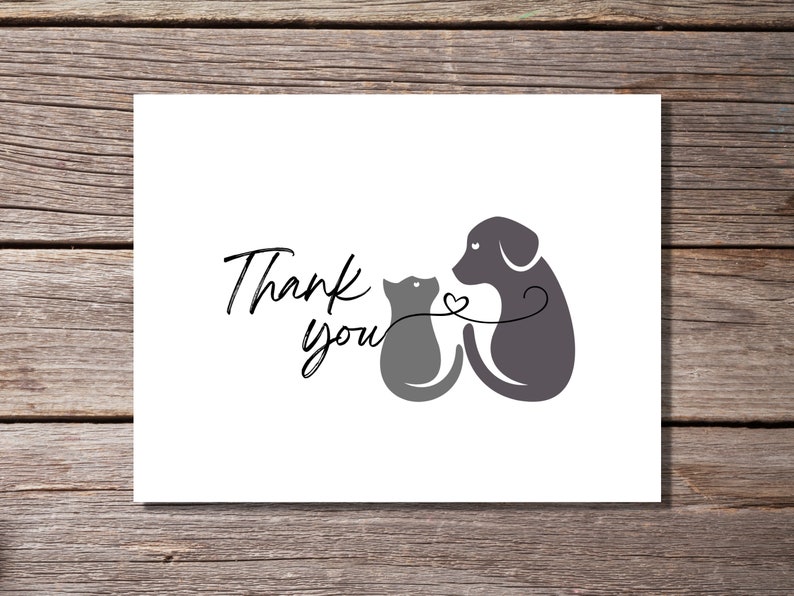 Dog Thank You Note Card Set, Dog Lover Stationery Gift, Vet, Pet Sitter ...
