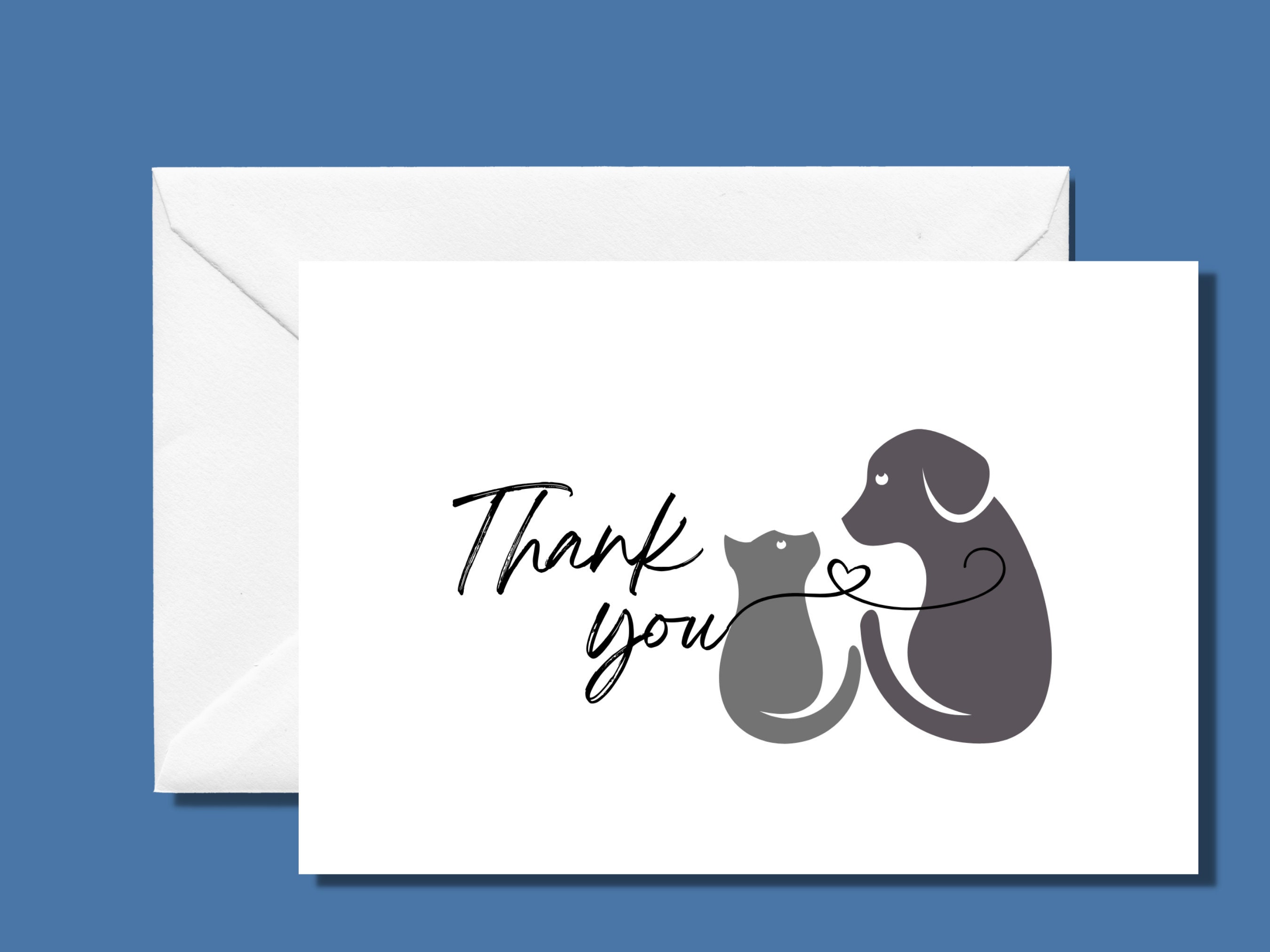 Dog Thank You Note Card Set, Dog Lover Stationery Gift, Vet, Pet Sitter ...