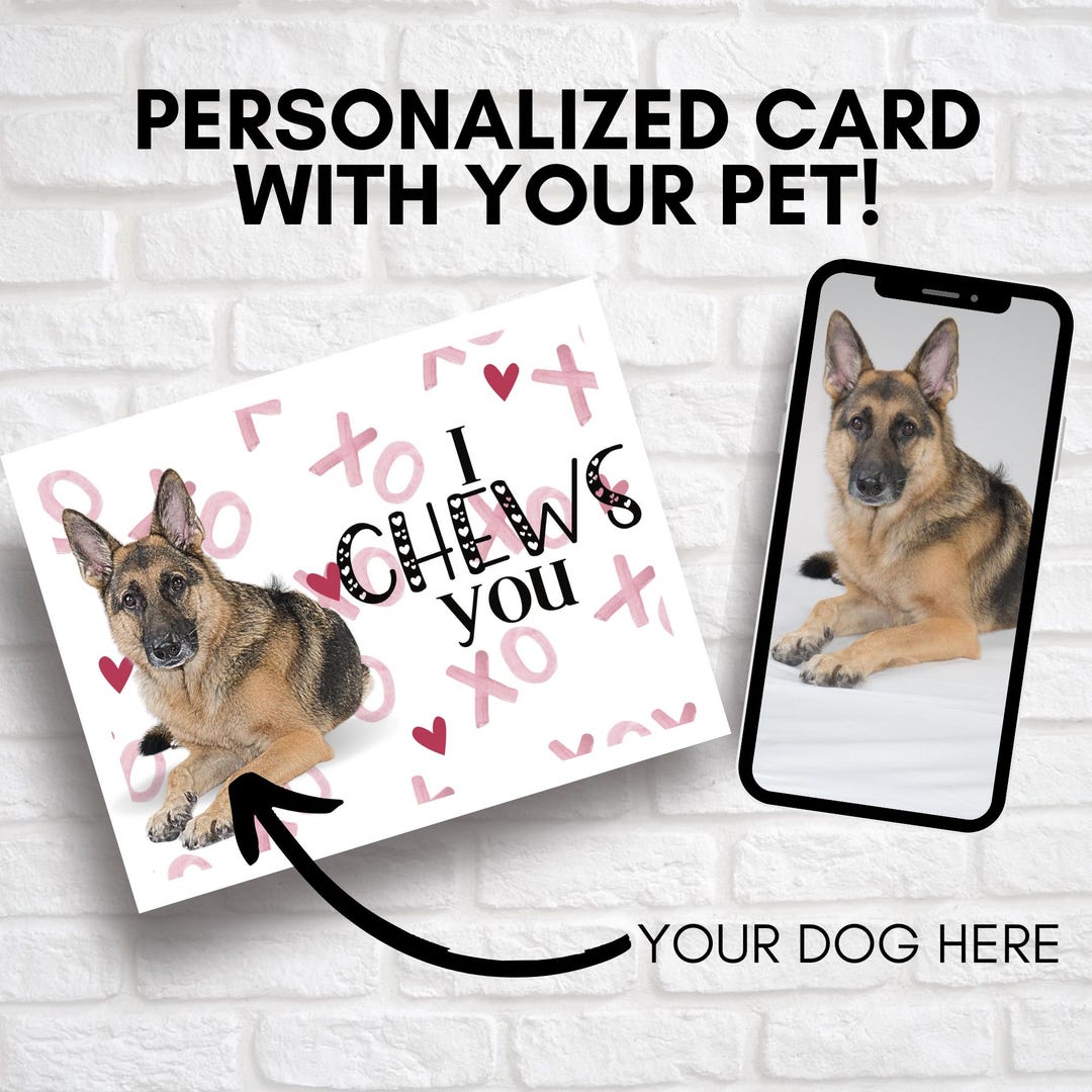 Dog Valentine's Day Card, Pet Lover Gift, Card From the Dog, Dog Mom ...