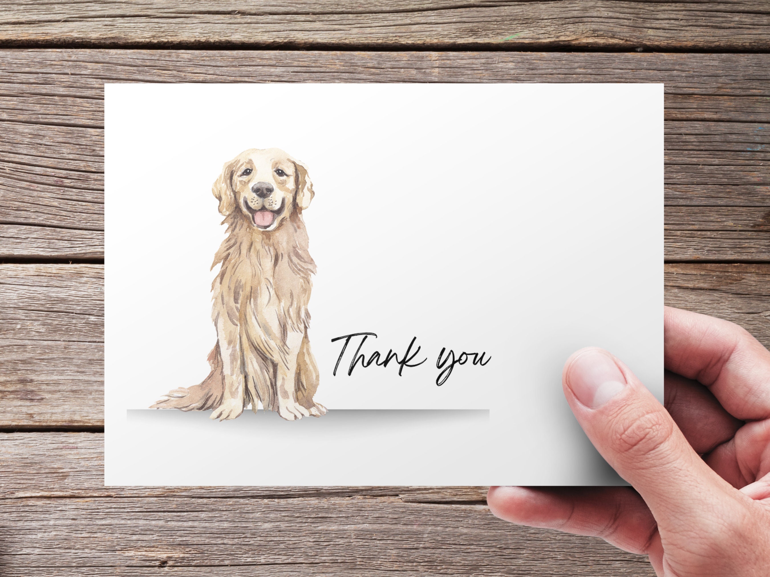 Golden Retriever Thank You Cards Dog Greeting Cards Golden - Etsy