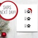 Christmas Card for Dog Lovers, Dog Christmas Greeting Card, Note Cards ...