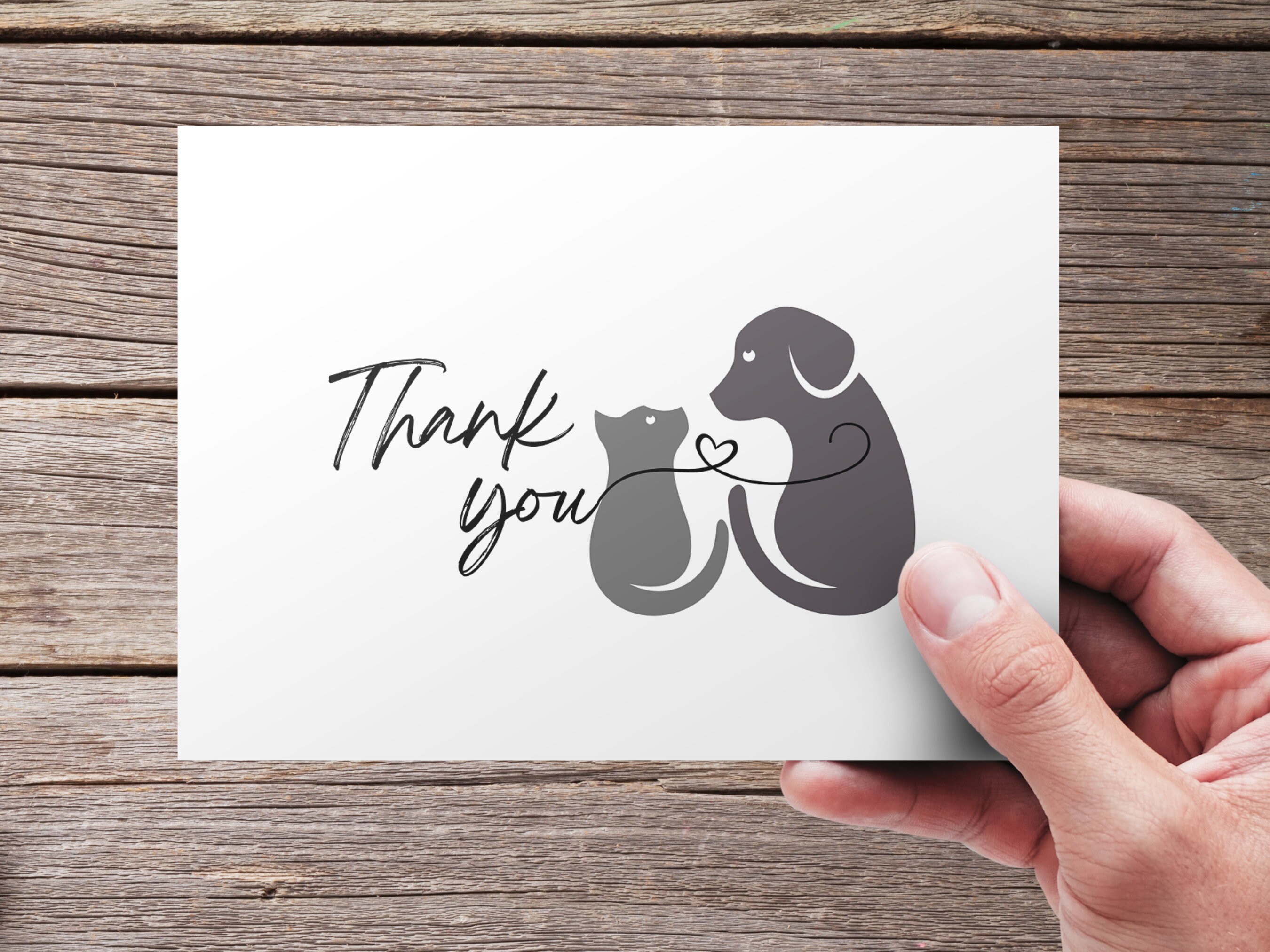Dog Thank You Note Card Set, Dog Lover Stationery Gift, Vet, Pet Sitter ...