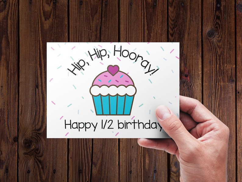 Half Birthday Card for Girl Happy Half Birthday Celebrate - Etsy