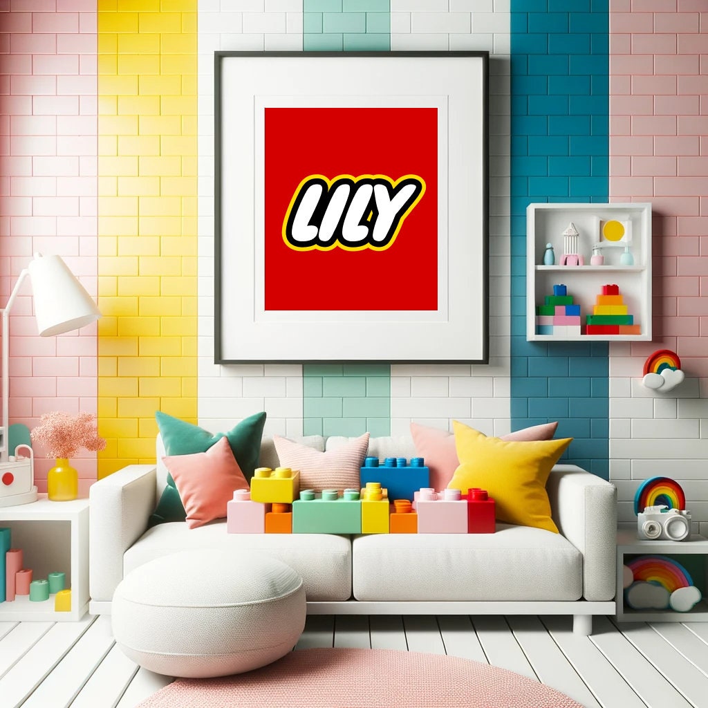 Printable Name Sign for Brick Lovers / Personalised Font Name ...