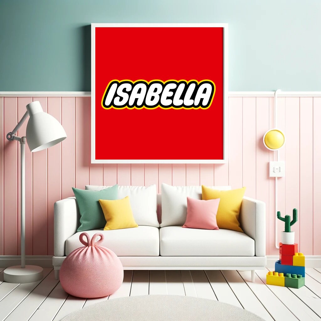 Printable Name Sign for Brick Lovers / Personalised Font Name ...