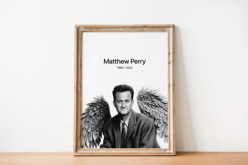 RIP Matthew Perry Friends RIP Chandler Bing Poster Matthew - Etsy