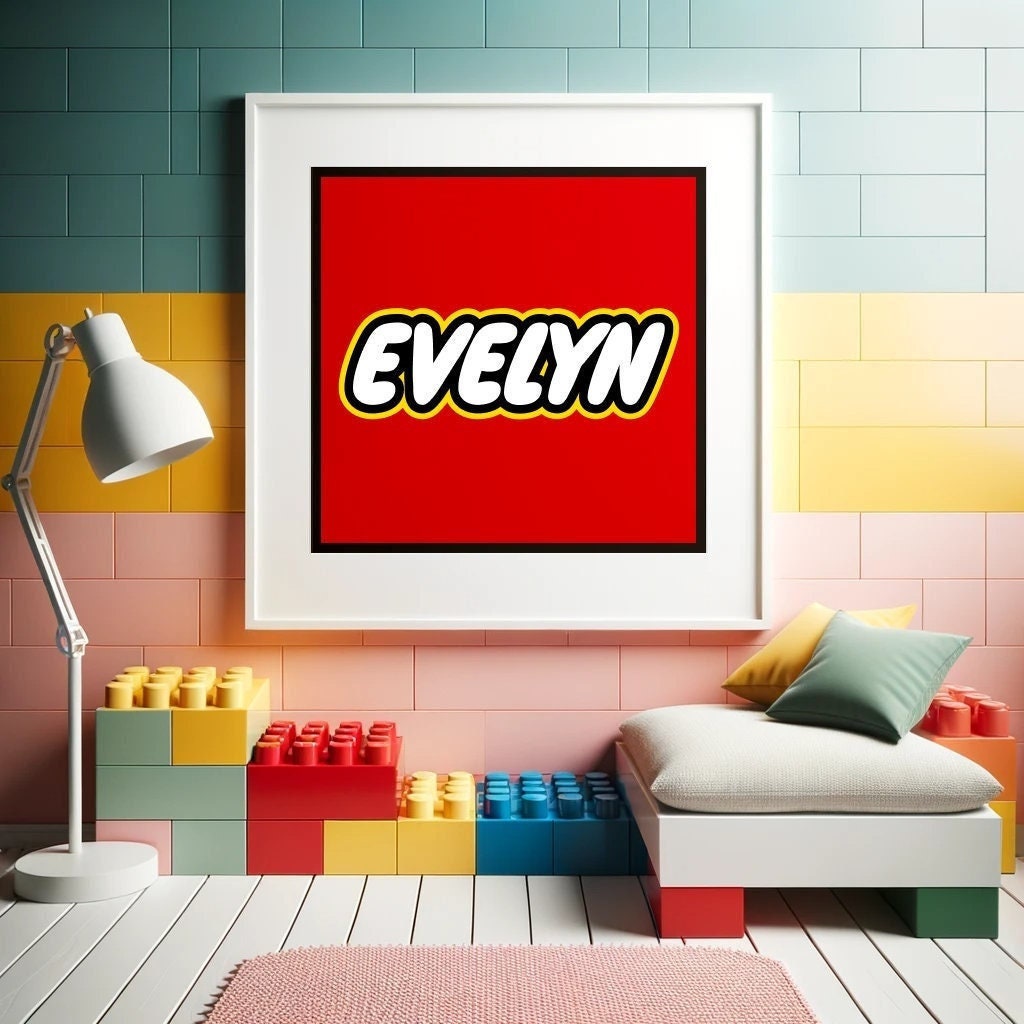 Printable Name Sign for Brick Lovers / Personalised Font Name ...