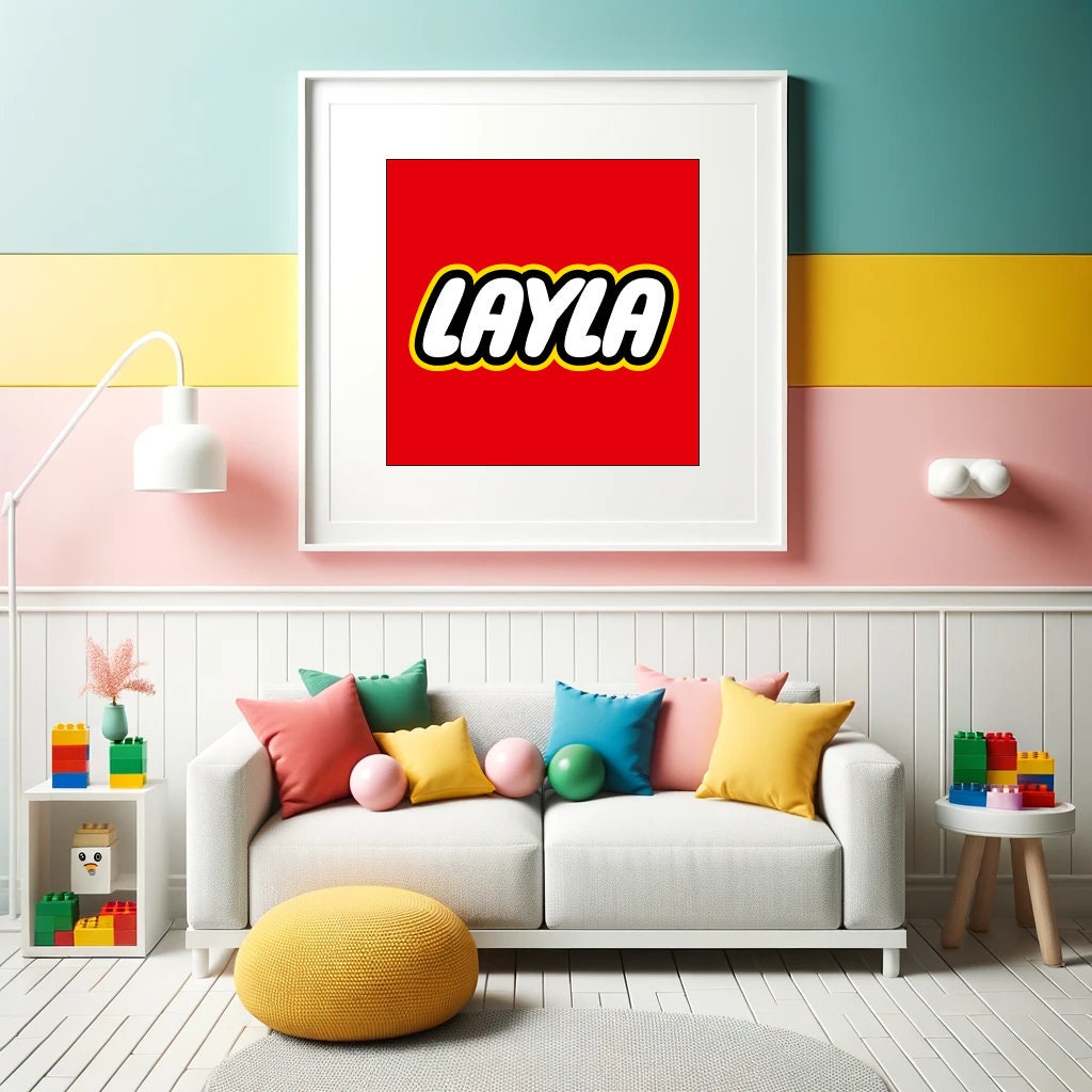 Printable Name Sign for Brick Lovers / Personalised Font Name ...