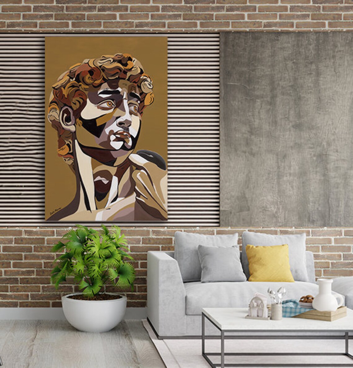 Wall Art Michelangelo's David David Wall Art Face of - Etsy