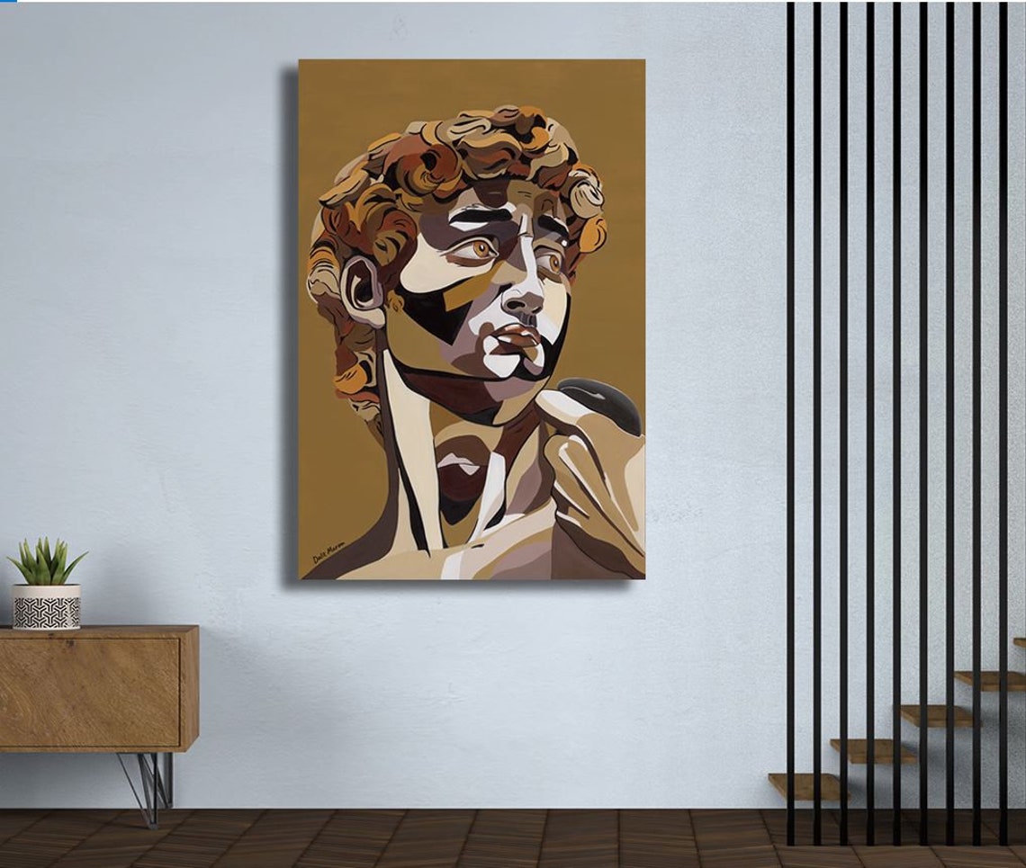 Wall Art Michelangelo's David David Wall Art Face of - Etsy