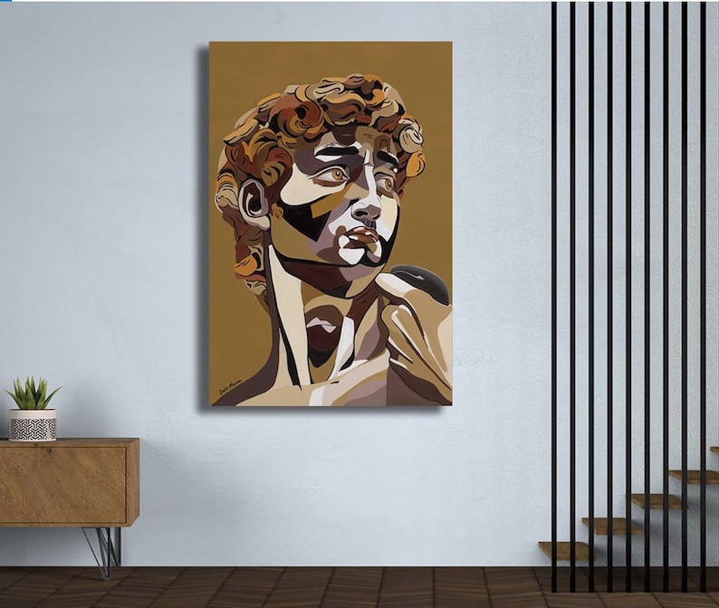 Wall Art Michelangelo's David David Wall Art Face of - Etsy