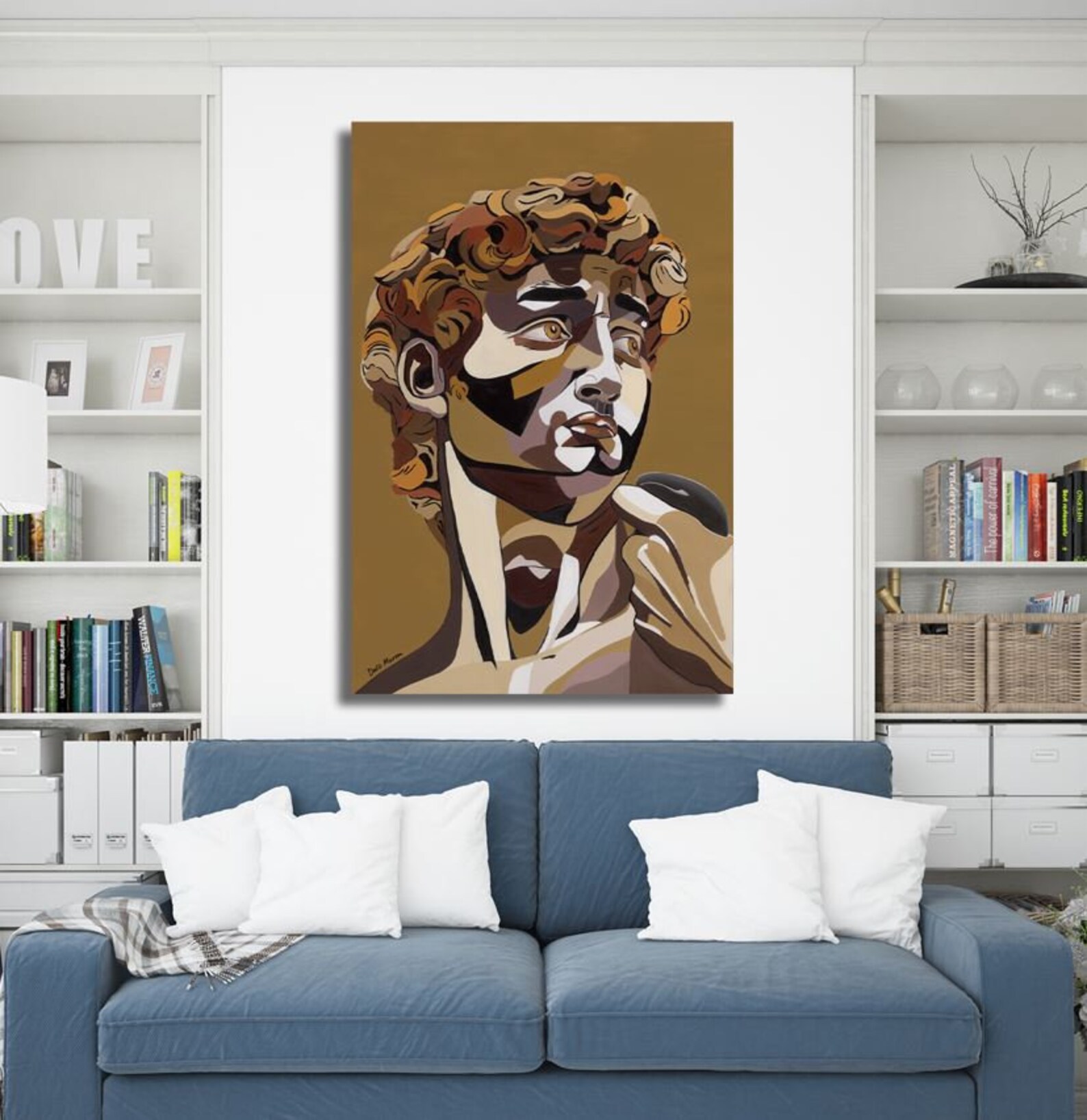 Wall Art Michelangelo's David David Wall Art Face of - Etsy