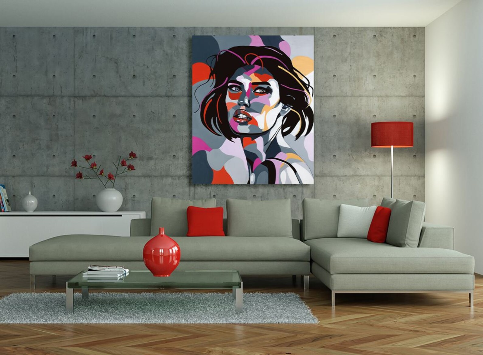 Woman Face Wall Art, Colorful Face Portrait,portrait Wall Décor, Woman ...