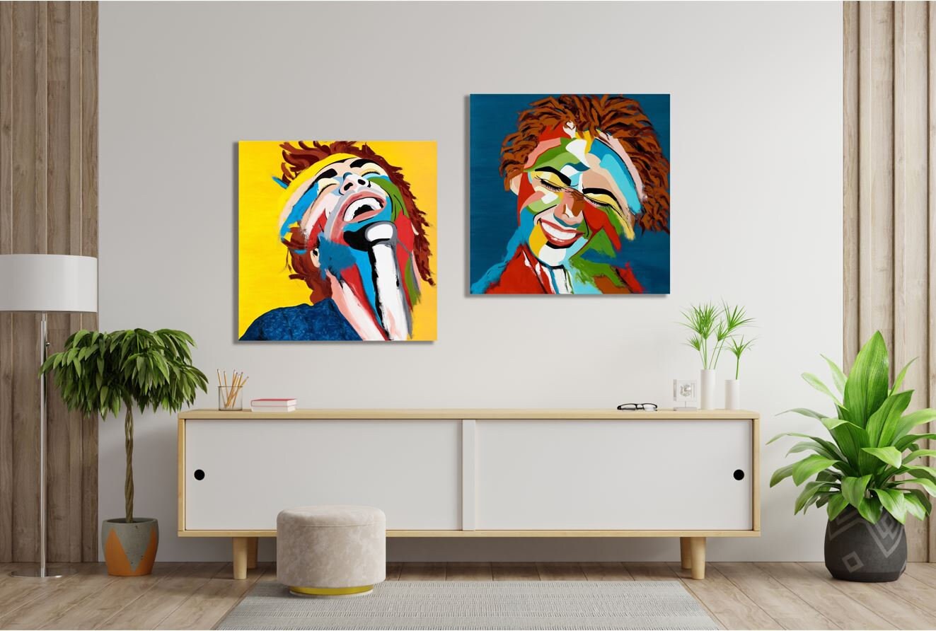 Happy People Canvas Print Set Large Wall Art, Ready to Hang - Etsy
