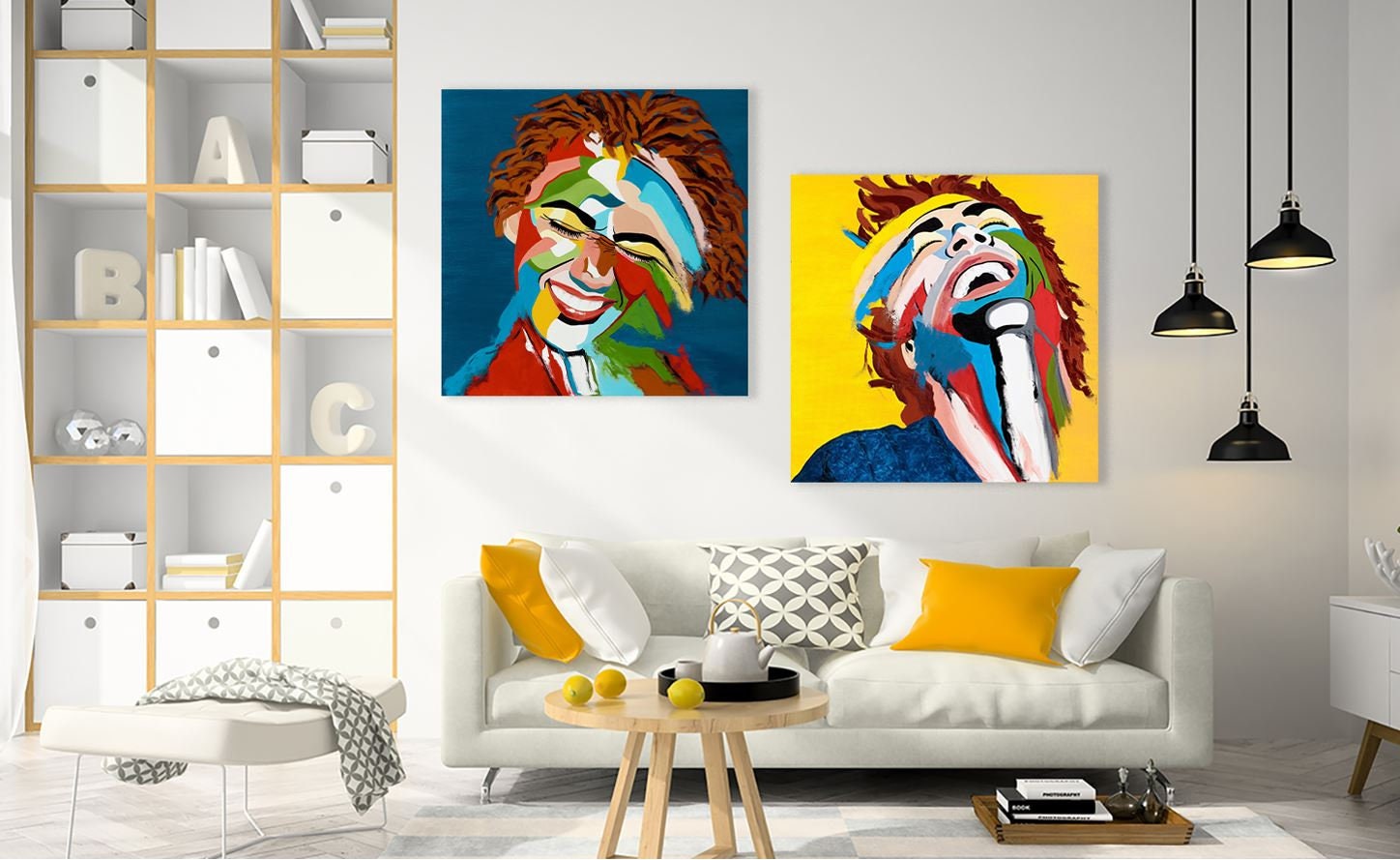 Happy People Canvas Print Set Large Wall Art, Ready to Hang - Etsy