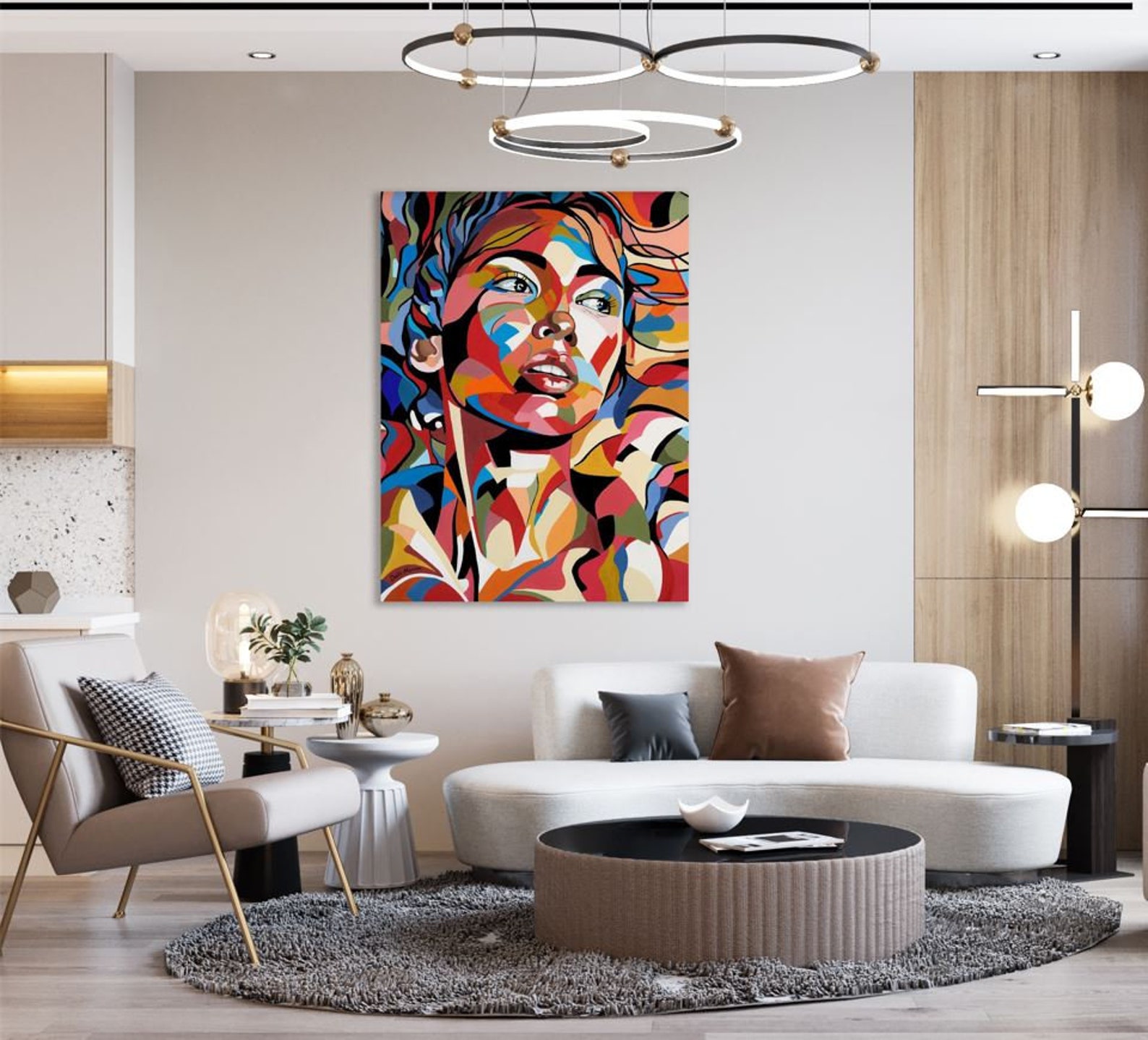Portrait of Beautiful Woman Large Woman Art Contemporary and - Etsy