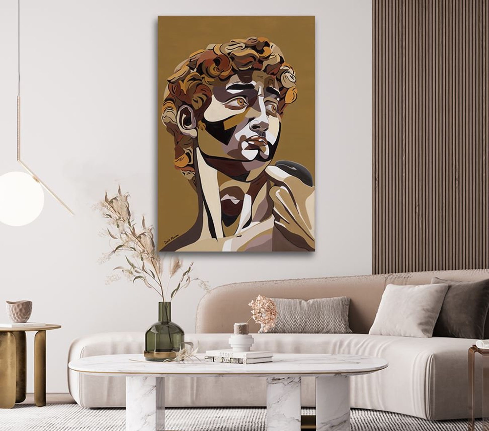 Wall Art Michelangelo's David, David Wall Art, Face of David Art ...