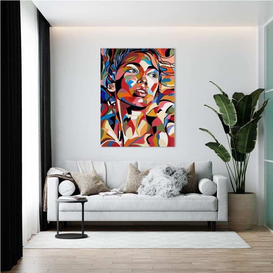 Portrait of Beautiful Woman Large Woman Art Contemporary and - Etsy