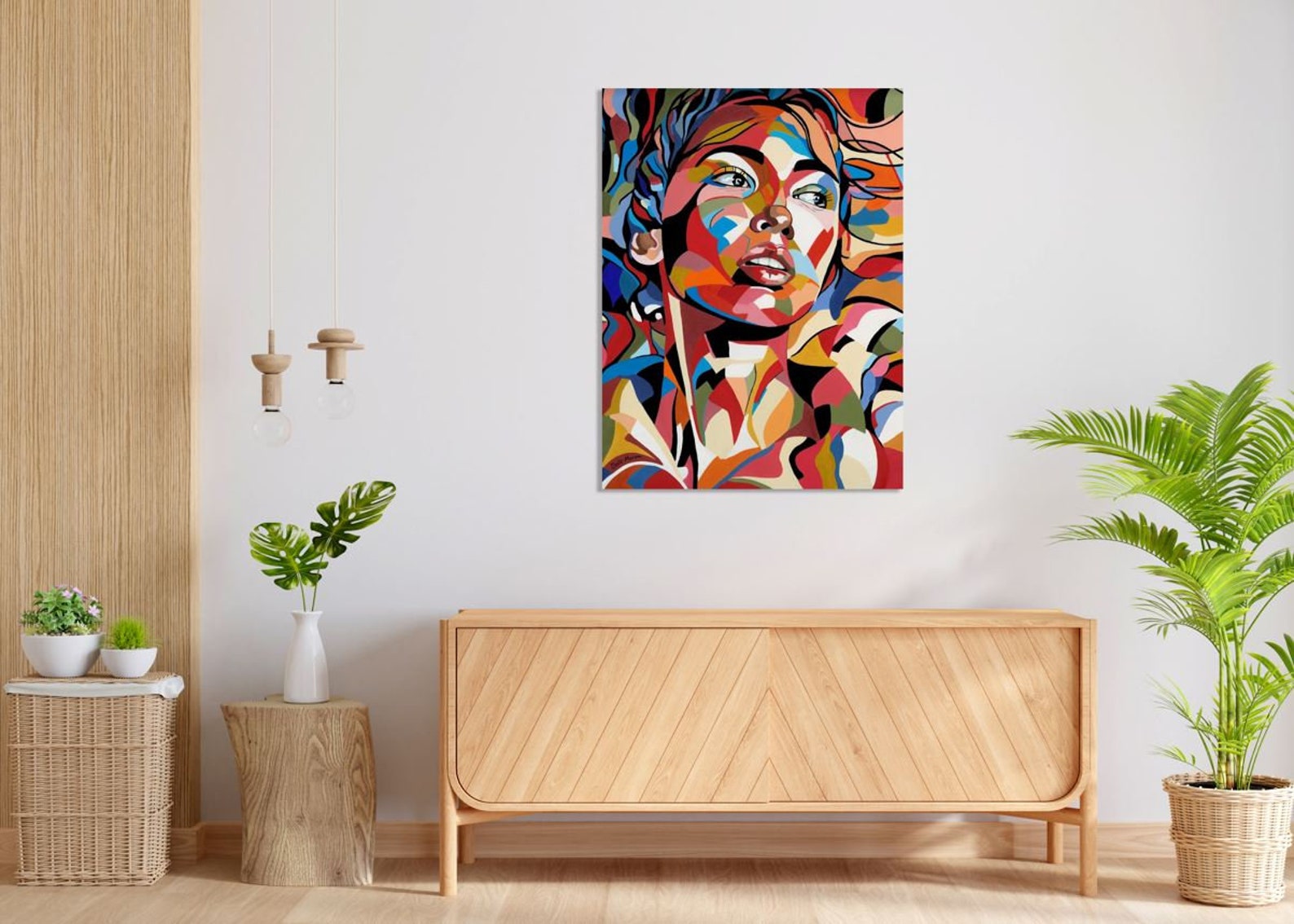 Portrait of Beautiful Woman, Large Woman Art, Contemporary and ...