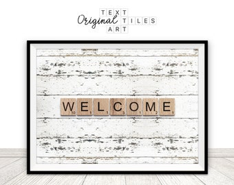 Scrabble Welcome - Etsy