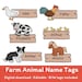 Editable Farm Animal Name Tags: Printable Classroom Decor (digital ...