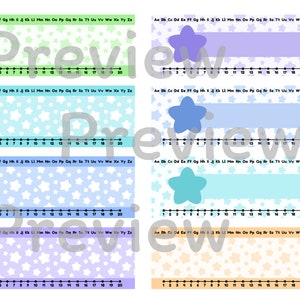 Editable Pastel Star Desk Name Tags - Etsy
