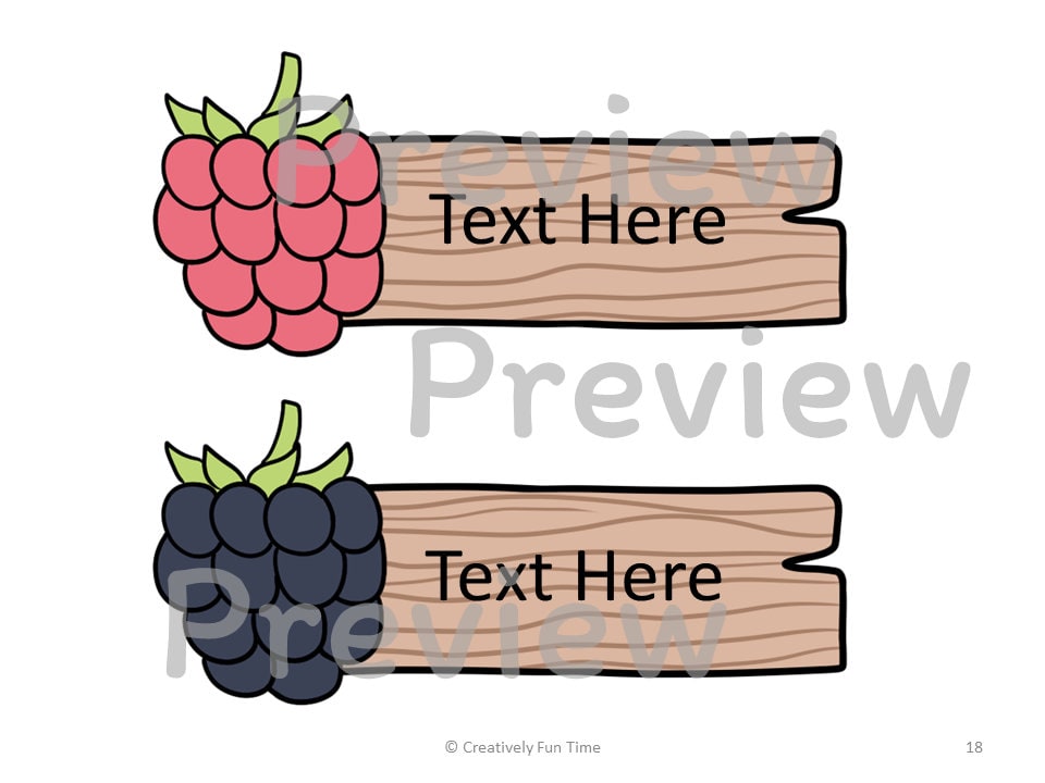 Editable Fruit Name Tags - Etsy