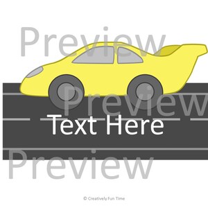 Editable Race Car Name Tags, Cute Printable Name Plates for Bulletin ...