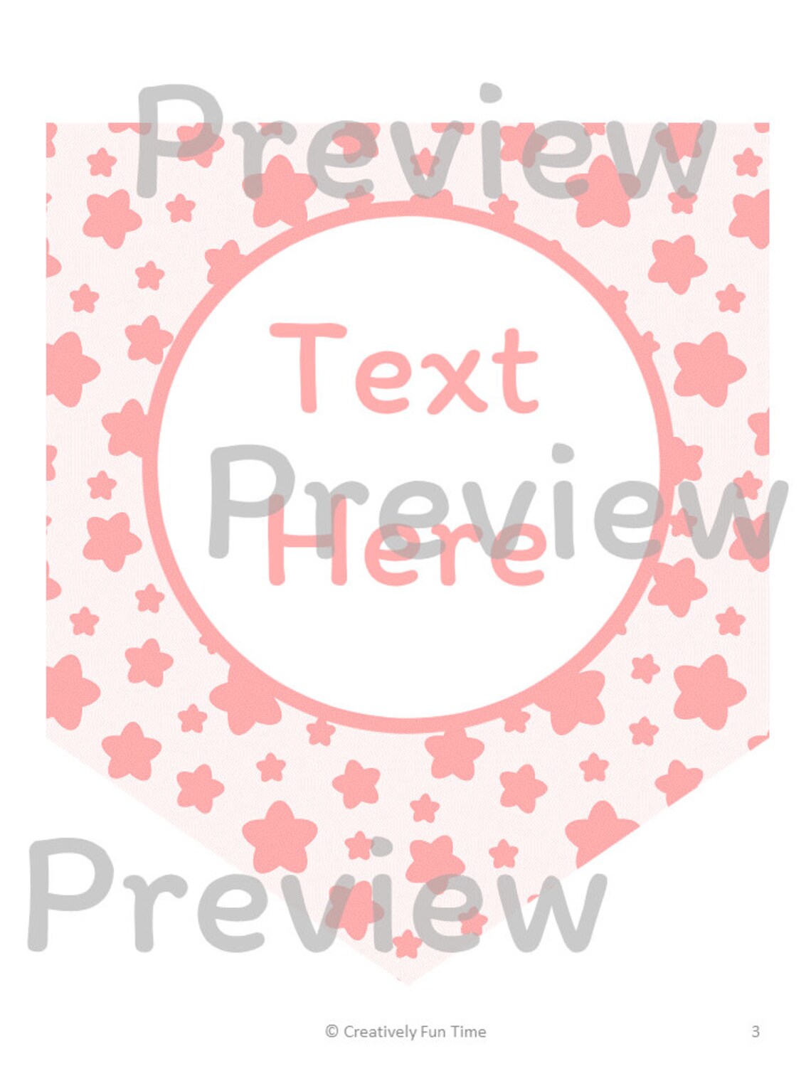 Editable Pastel Star Banners - Etsy