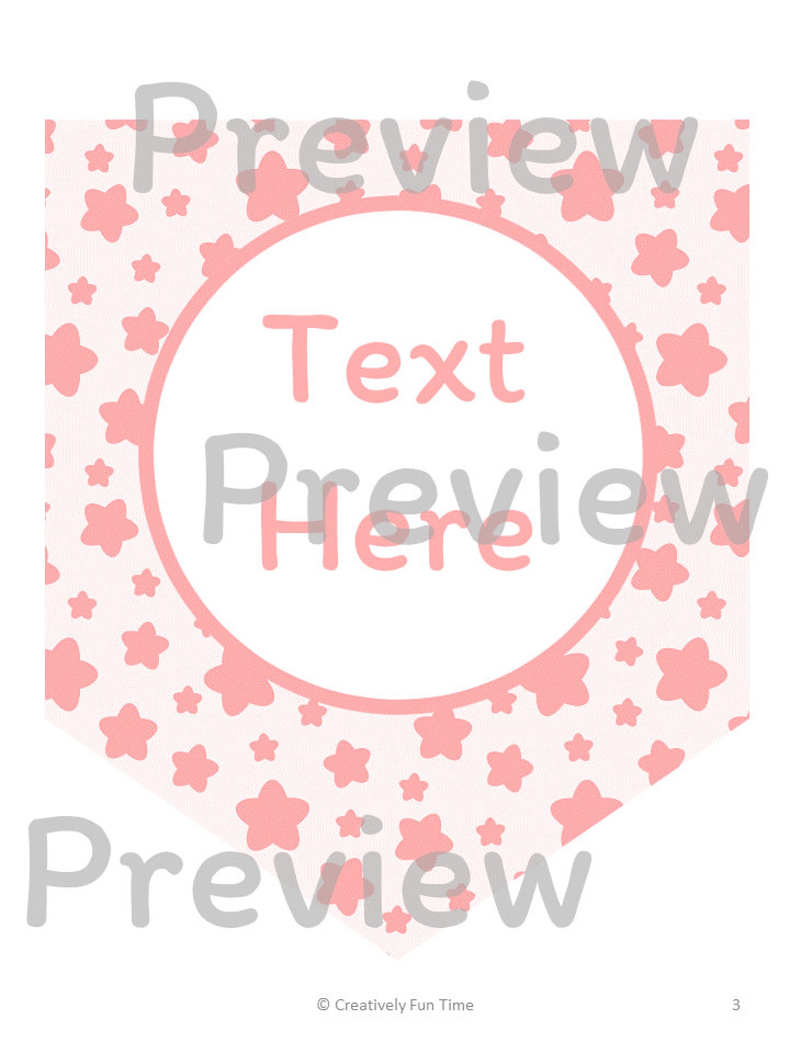 Editable Pastel Star Banners - Etsy