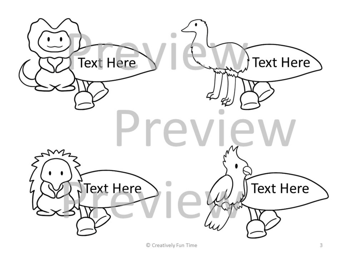 Australian Animal Name Tags: Printable Classroom Decor (digital Product ...