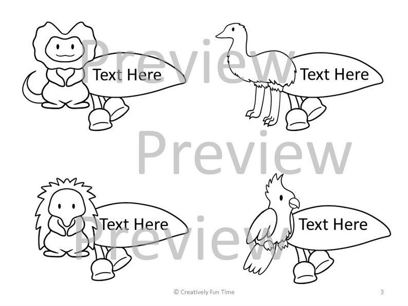 Australian Animal Name Tags: Printable Classroom Decor (digital Product ...