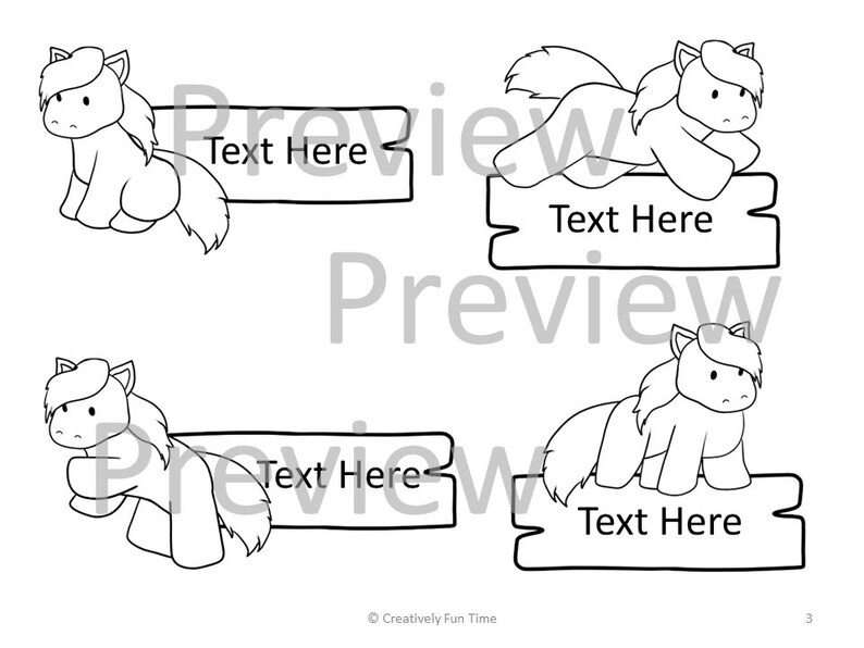 Editable Horse Name Tags - Etsy