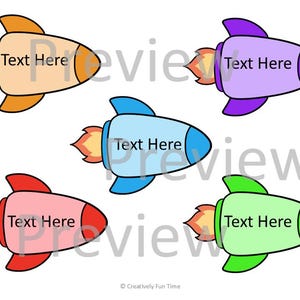 Editable Spaceship Name Tags: Printable Classroom Decor (digital ...