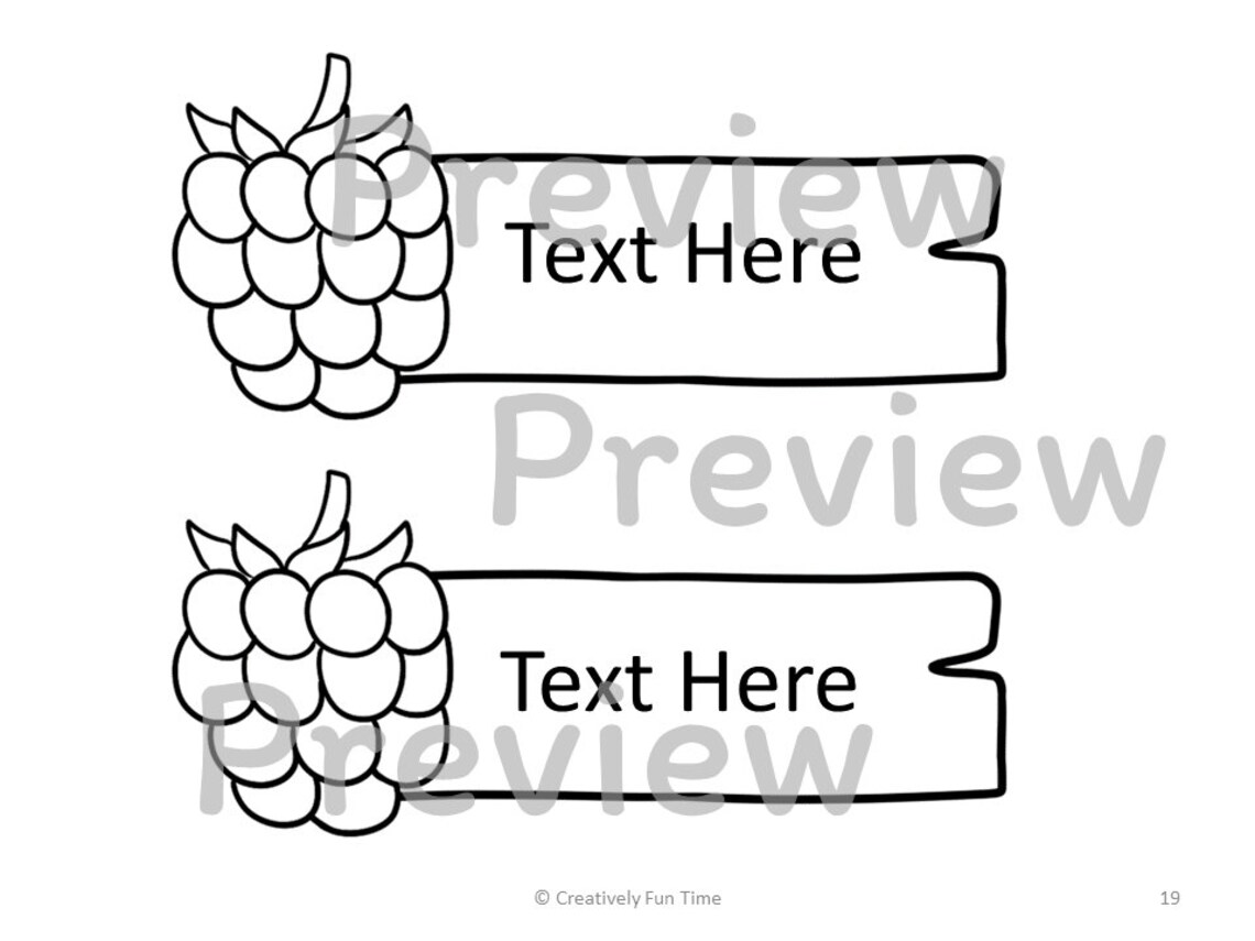 Editable Fruit Name Tags - Etsy