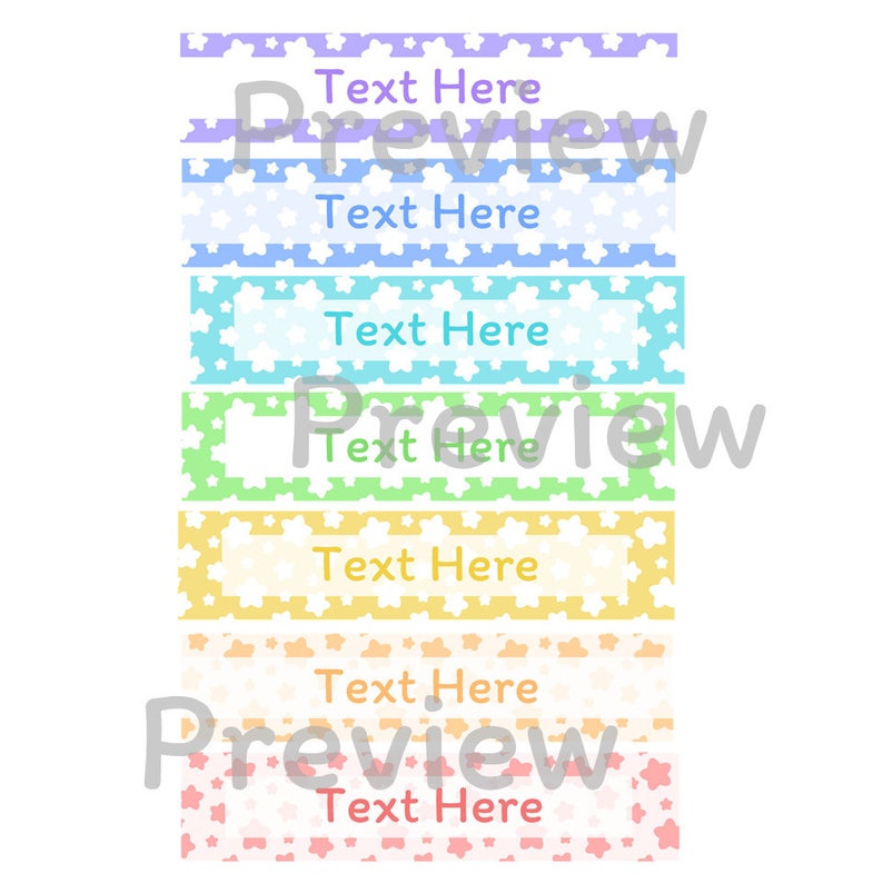 Editable Pastel Star Drawer Labels - Etsy