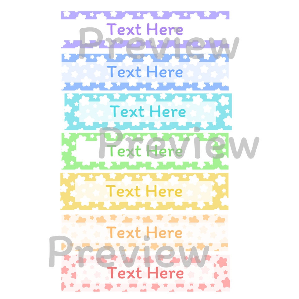 Editable Pastel Star Drawer Labels - Etsy