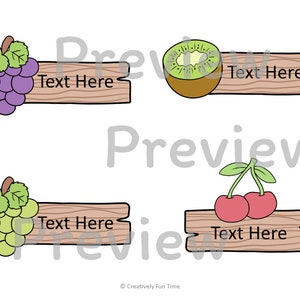 Editable Fruit Name Tags - Etsy