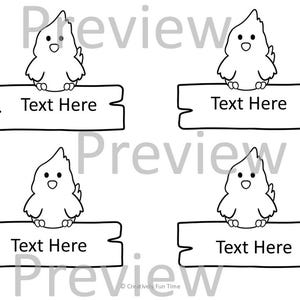 Editable Cute Bird Name Tags, Cute Printable Name Plates for Bulletin ...