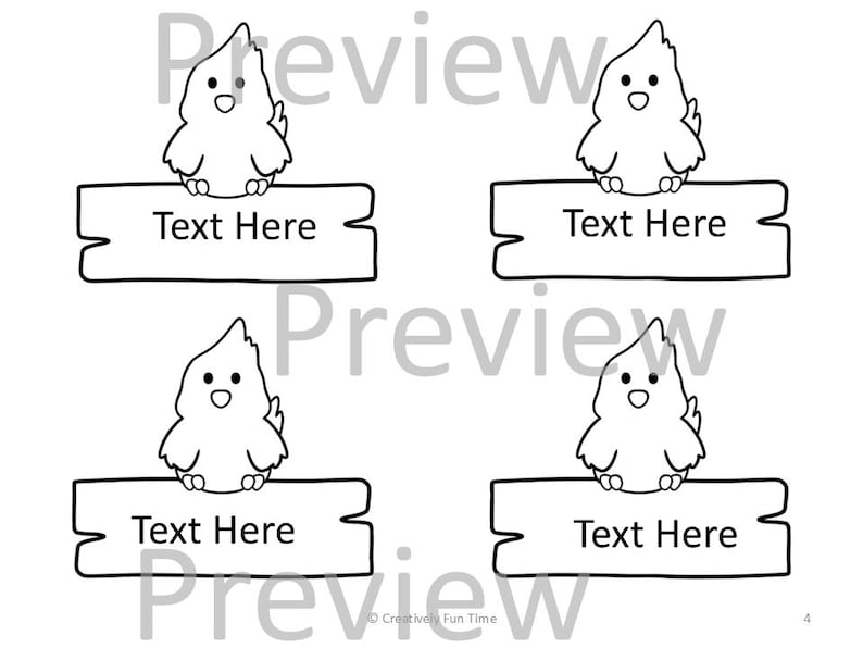 Editable Cute Bird Name Tags, Cute Printable Name Plates for Bulletin ...