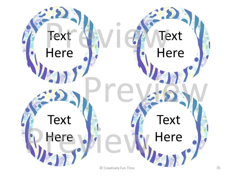 Editable Watercolor Wild Cat Pattern Name Tags - Etsy