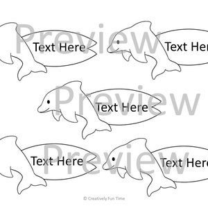 Editable Dolphin Name Tags: Printable Classroom Decor (digital Download ...