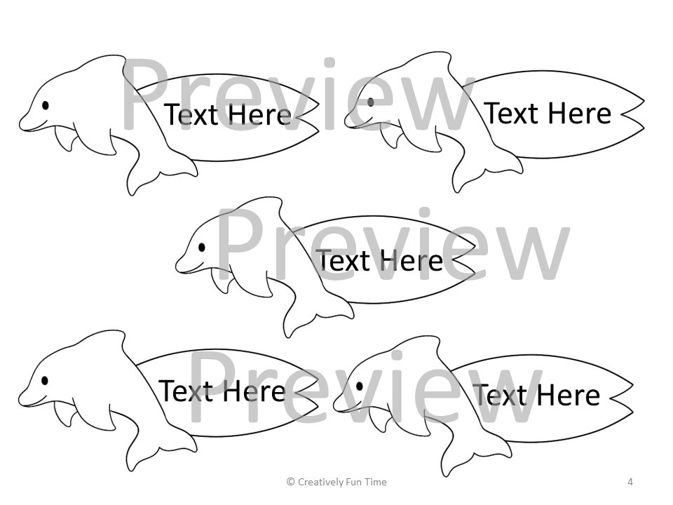 Editable Dolphin Name Tags: Printable Classroom Decor (digital Download ...