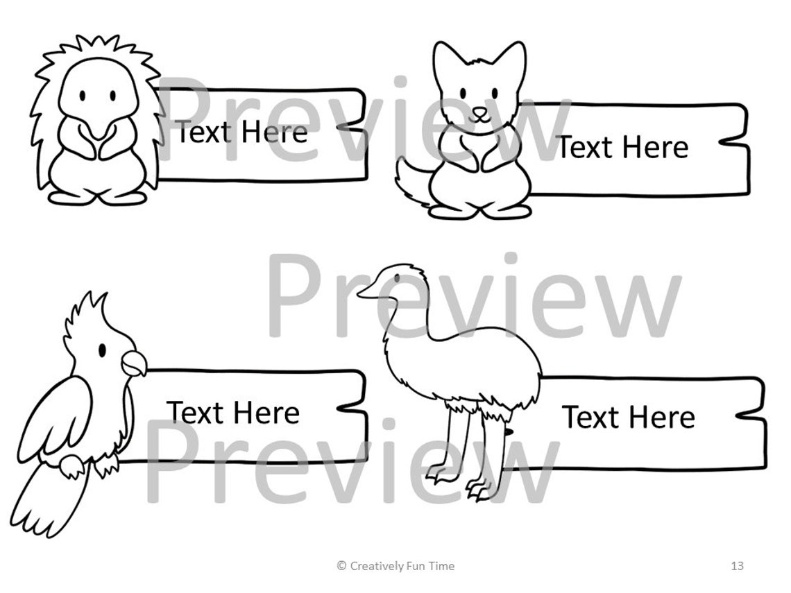 Australian Animal Name Tags: Printable Classroom Decor (digital Product ...